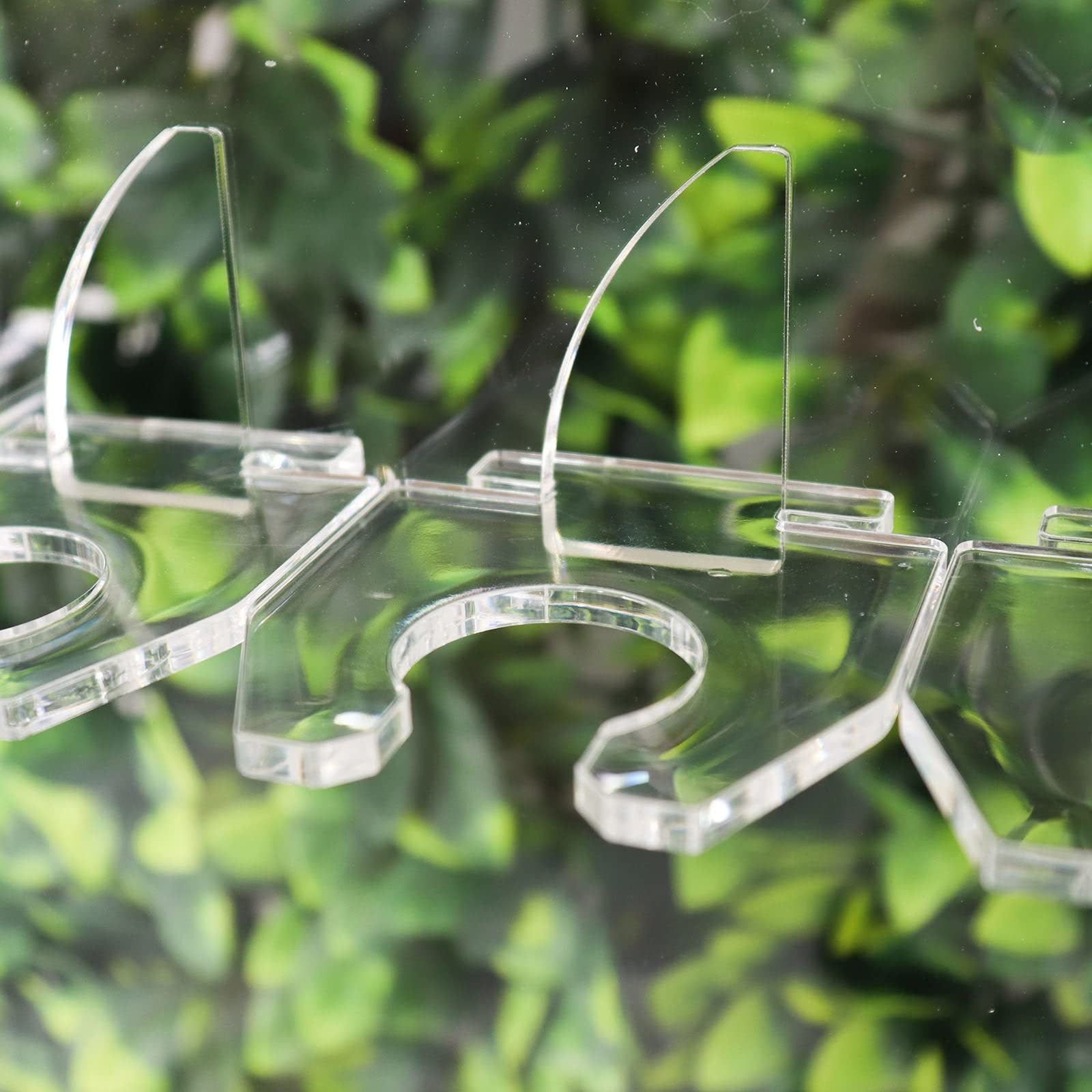 TABLECLOTHSFACTORY 5ft Clear Acrylic 5-Tier Wine Glass Stemware Rack, Champagne Flute Holder Wall Stand