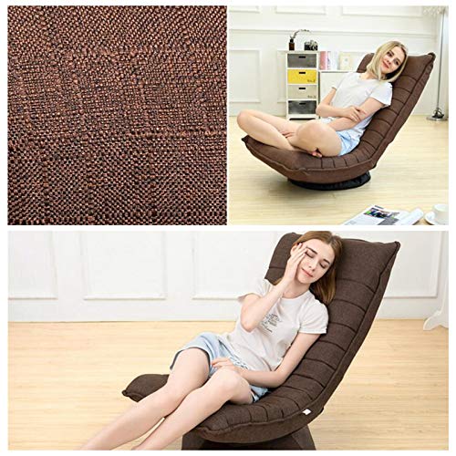 Magshion Video Gaming 360 Degree Swivel Folded Oversized Dinning Floor Lazy Coach Sofa Chair (Coffee)
