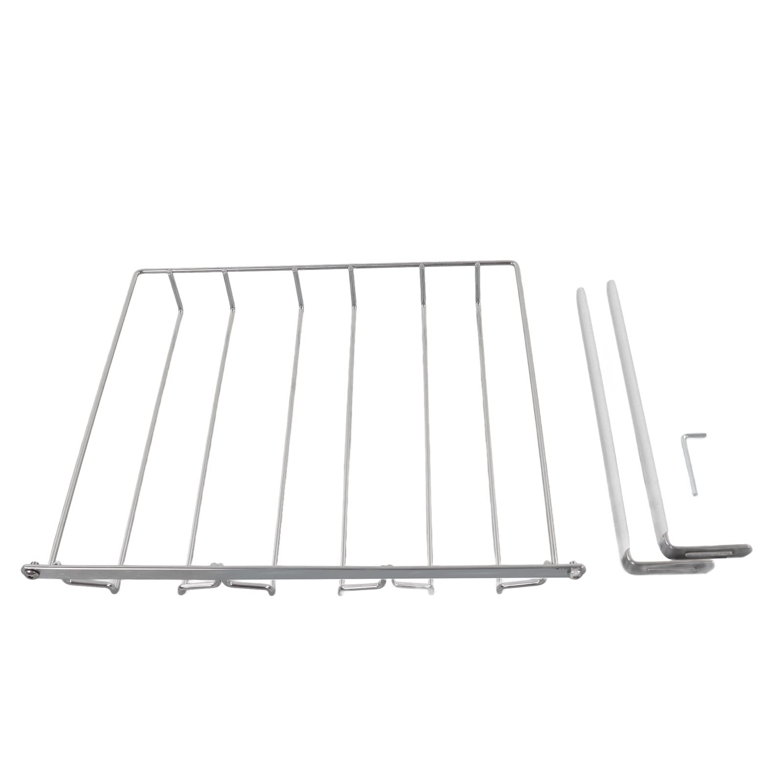 Tnfeeon Wine Glass Rack Under Cabinet Stemware Wine Glass Holder Glasses Storage Hanger Metal 304 Stainless Steel Hanger Storage Shelf for RV Mini Bar Kitchen Storage