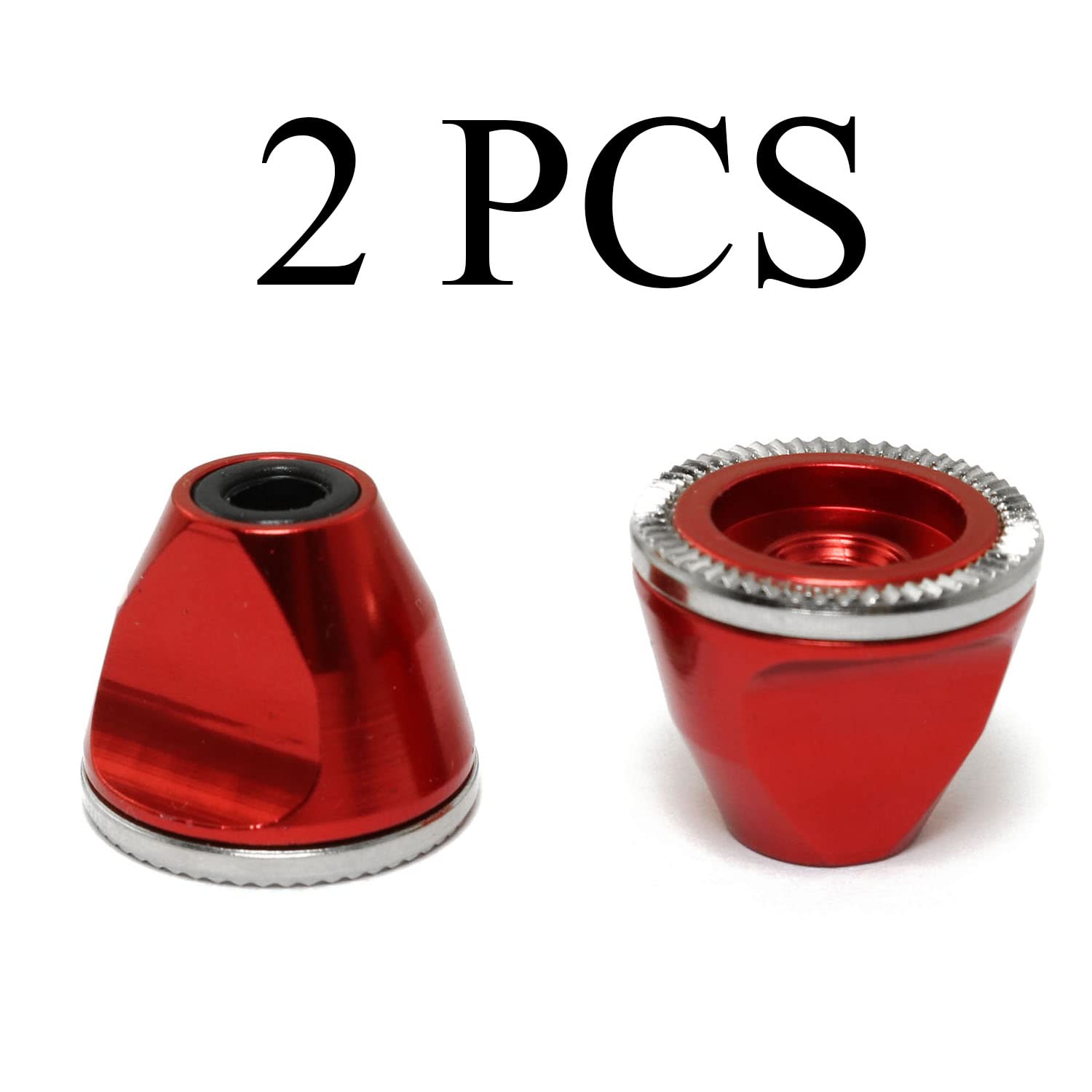 Pro Bamboo Kitchen 2pcs Bicycle Quick Release Lever Nut Red M5 Screw Non-Slip Nut Mountain Bike Quick Release Shaft All Aluminum Alloy Nut for Fixed Gear Road Bike Modified Parts