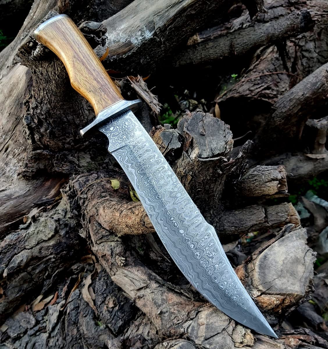 Unique Blades 15' Inches Knife ! Damascus Steel Bowie Knife ! Fix Blade Hunting Knife Survival Camping Knife Unique Pattern Full Tang With Sheath