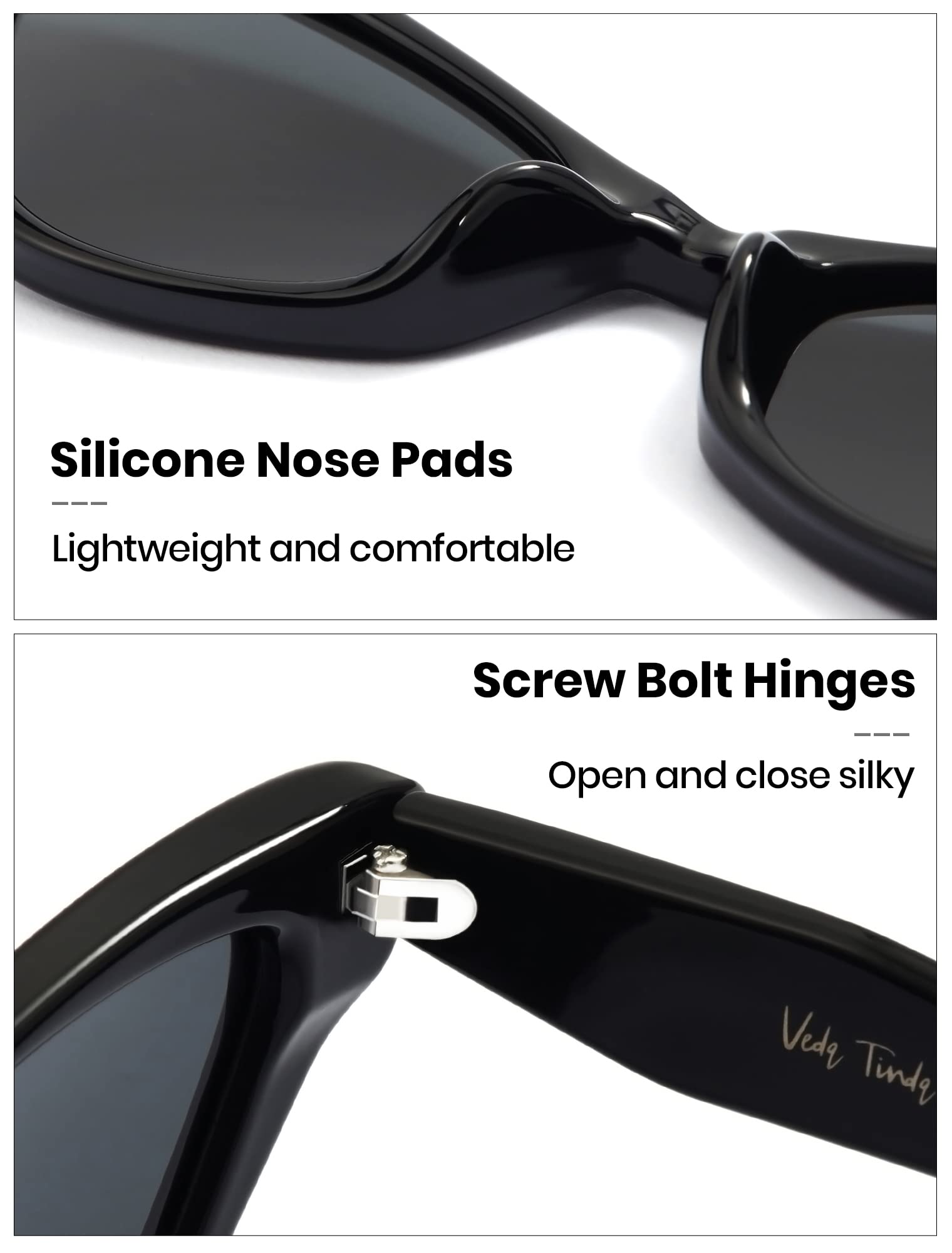 Veda Tinda Vision Oversized Cat Eye Sunglasses for Women Retro Trendy Acetate Frame Fun White Sun Glasses C22S04