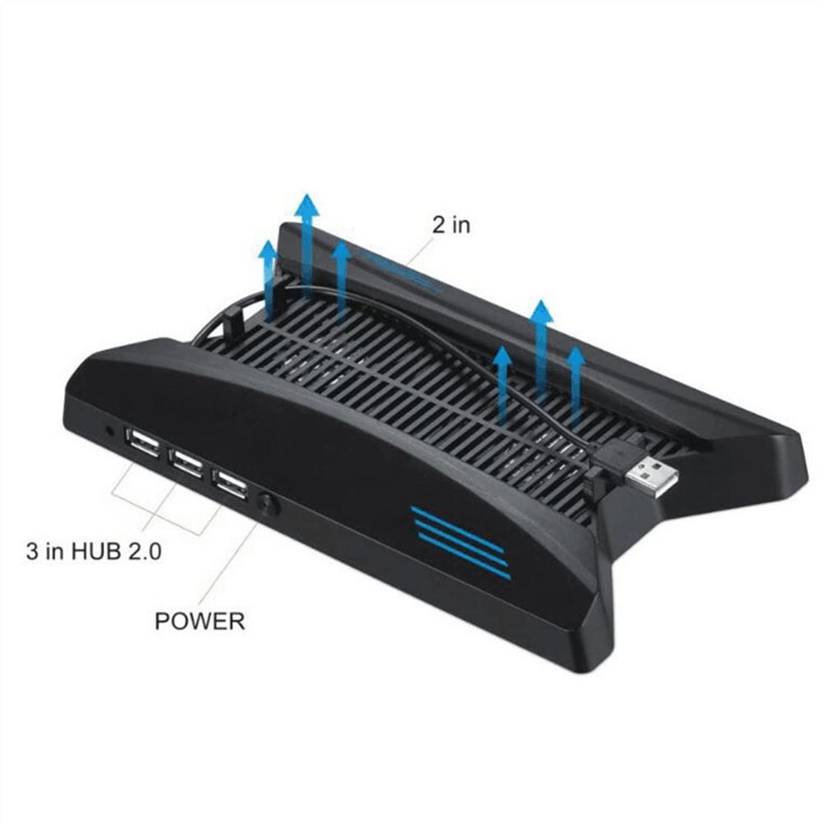 TX GIRL Cooling Fan Vertical Stand Smooth Appearance Superb Craftsmanship Charging Dock USB 3 Hub for PS4 Pro (Size : 2.36x2.36x0.59'')