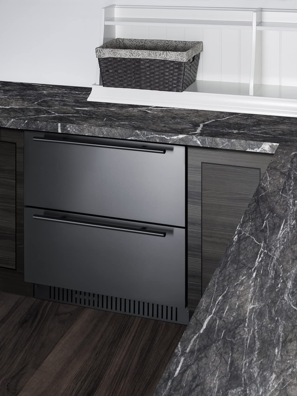 Summit Appliance SPR275OS2D 27" Wide 2-Drawer All-Refrigerator, 4.83 cu.ft; Stainless Steel Drawers; Wweatherproof; Frost-free; LED Lighting; Digital Thermostat; Drawer Dividers