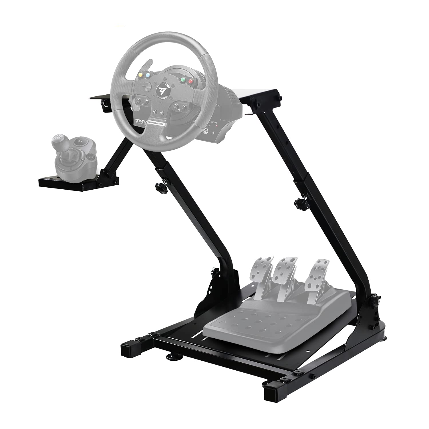 Pro Racing Wheel Stand for Logitech G920 G29, Premium Fully Adjustable Gaming Steering Wheel Stand, Upgrade 2 Side Shifter Mount - Compatible for Ferrari Thrustmaster Fanatec PS4 Xbox Racing Simulator