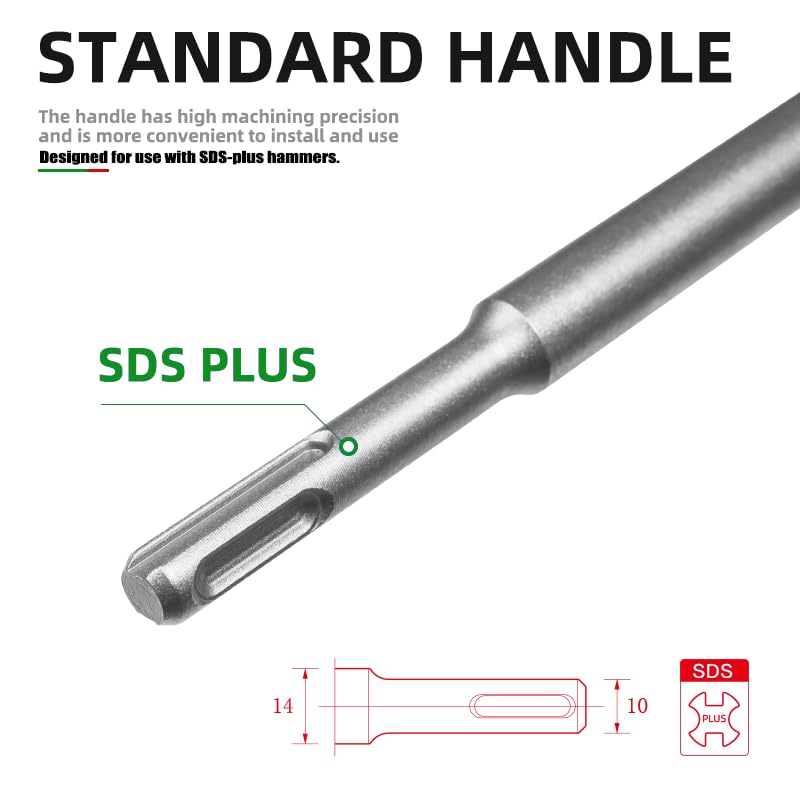 Monkey King Bar-3 IN Wide Sds Plus Floor Scraper-Sds plus bits-10"x3" Sharpened Tile and Sds Tile Chisel for Floor and Wall Tile Concrete Mortar Thinset Brick