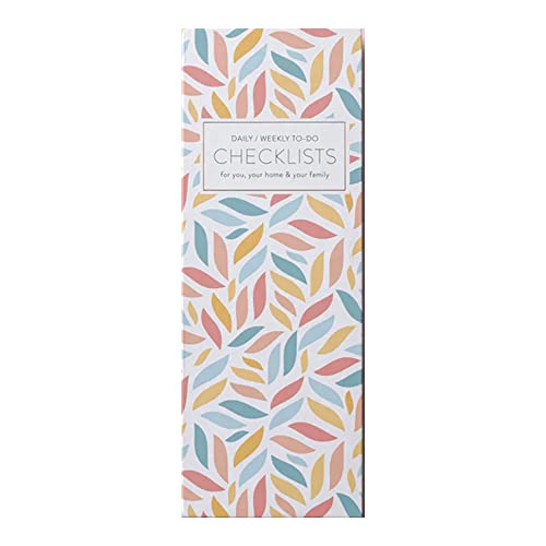 PPP Undated Planner To Do Checklist Notebook (3-Month Supply) | 90 Perforated Pages | Multicolor Leaf Design | Hardcover w/Matte Lamination Finish | Organizer Planner | Task Notebook | 3.5" x 9"
