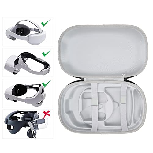 VR Headset Case, VR Gaming Headset Hard Carring Case Crush Resistance Protective Lightweight Oxford Cloth Surface Layer for Travel for Controller Accessories