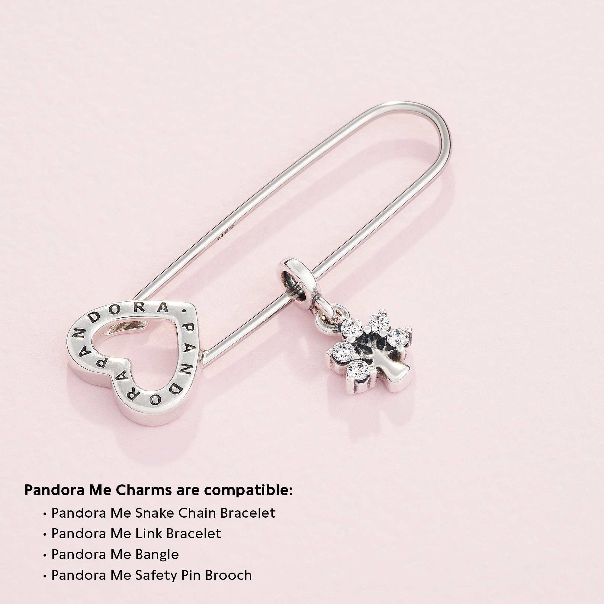 Pandora ME Jewelry Tree Dangle Cubic Zirconia Charm in Sterling Silver