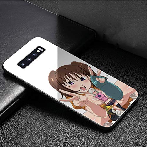 Luxury Phone Case for Samsung Galaxy A40 Cover,9H Tempered Glass Back Cover Soft Silicone Anti Scratch Bumper Design LB-61 Nanatsu no Taizai Seven Deadly Sin Protective Case
