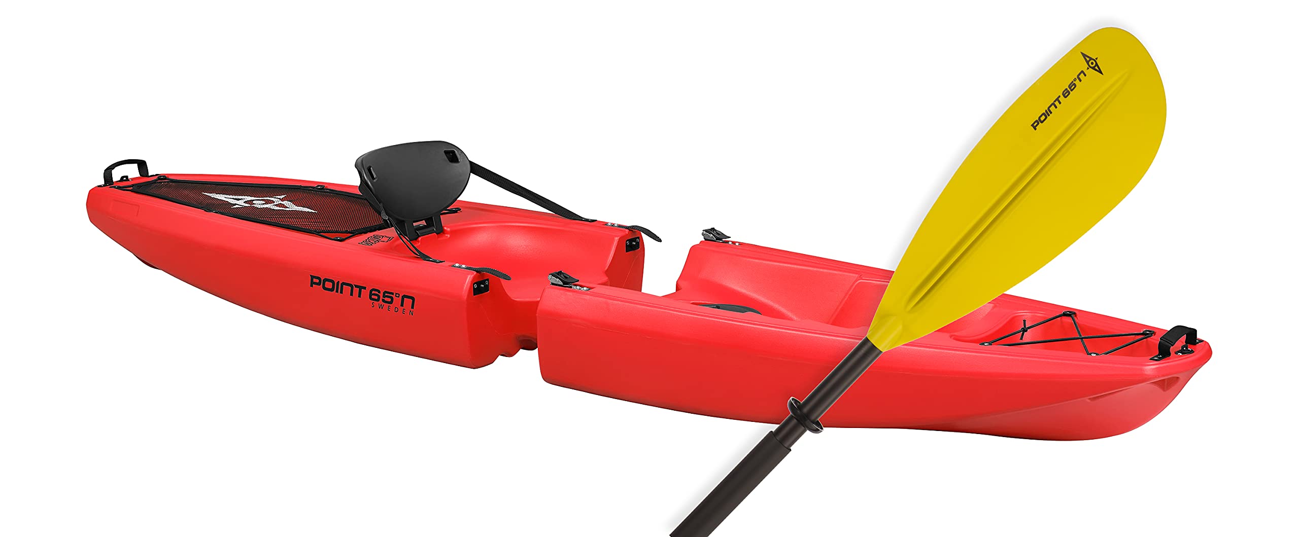 Point 65 Sweden Falcon Modular sit-on-top Solo Kayak Red with Paddle