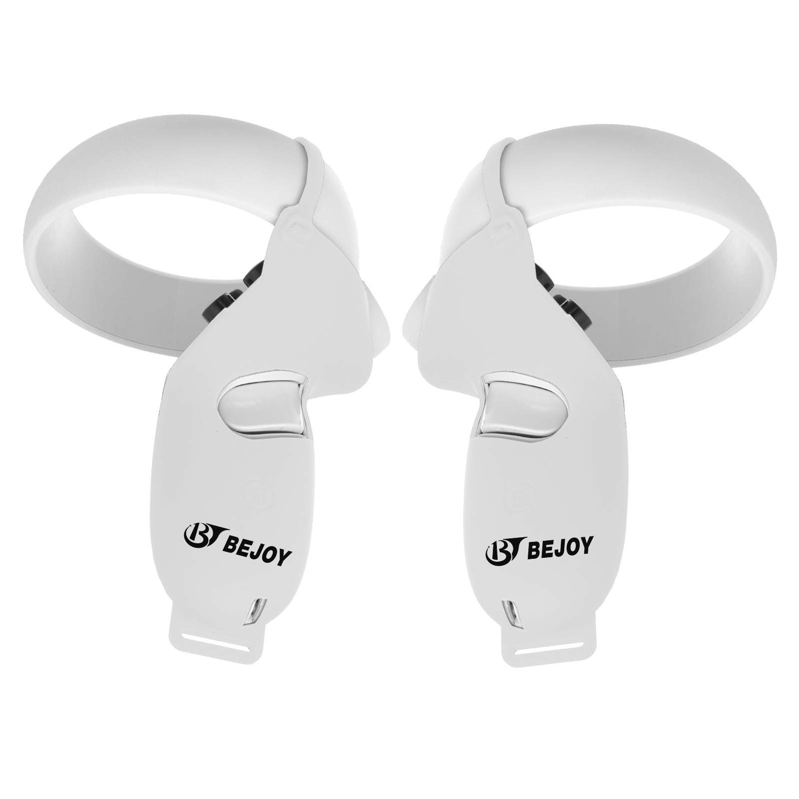Newest BEJOY Quest 2 Touch Controller Grip Handle Cover, Anti-Slip Sweatproof Protective Controller Grip, Accessories Silicone Grip Protection Cover (Matte White)
