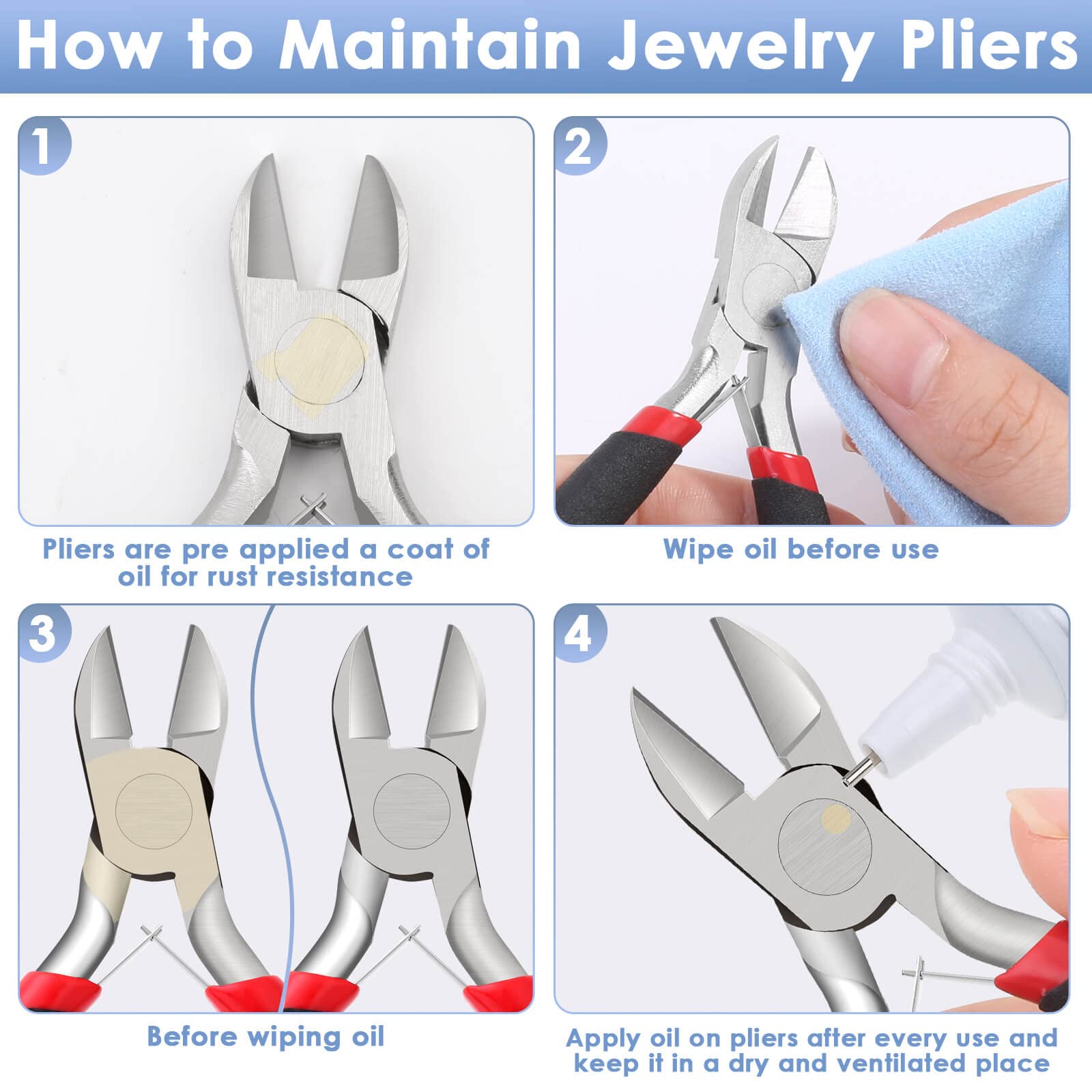 Wire Cutters, Small Side Cutters for Crafts, Flush Cutting Pliers for Jewelry Making, Floral Wire Cutters for Artificial Flowers, Zip Tie Cutters for Cable Tie, Wire Cutting Tool for Guitar Strings