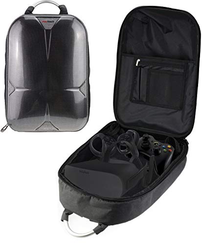 Navitech Rugged Grey Backpack/Rucksack/Travel Case Comaptible with The Oculus Quest All-in-one VR Gaming Headset