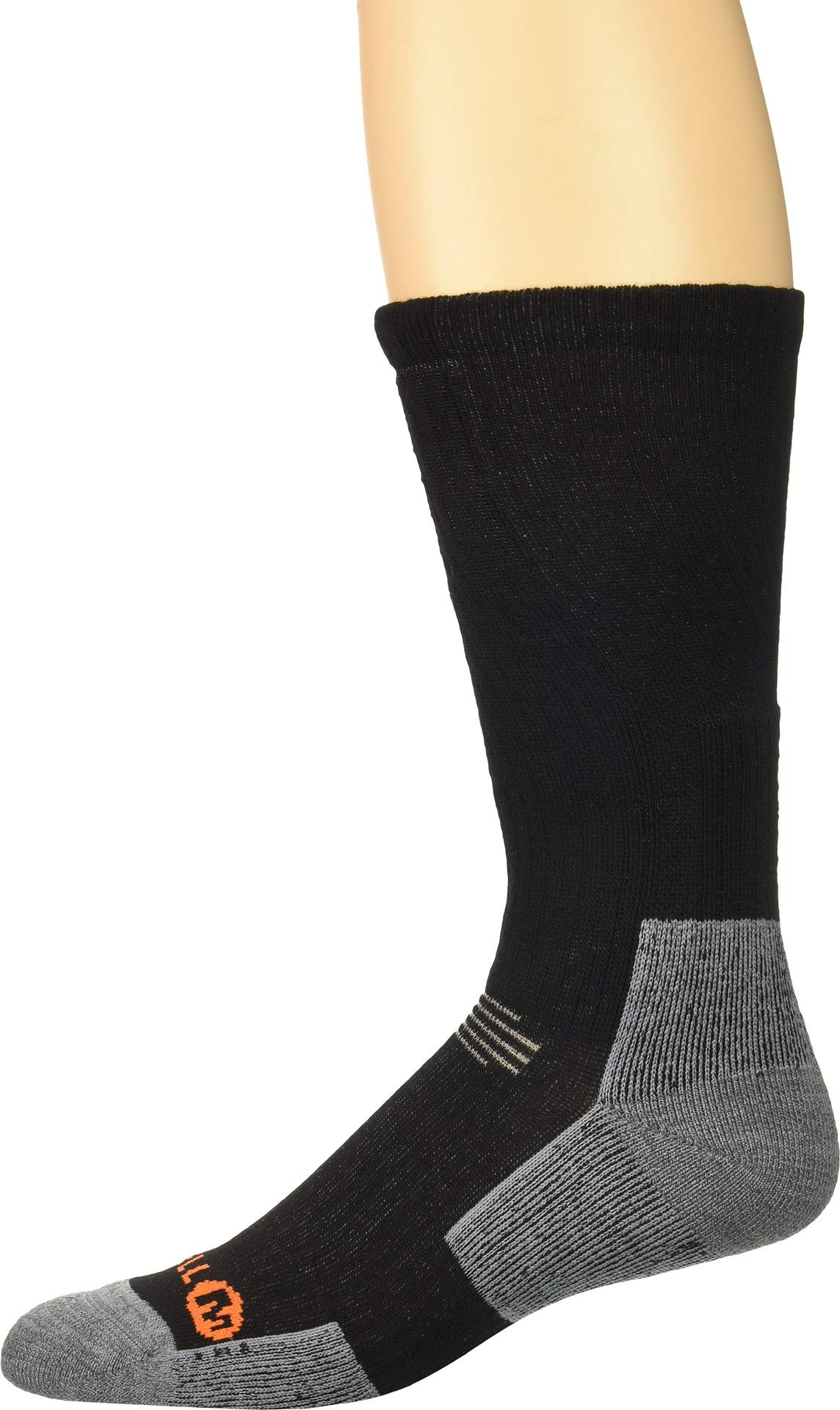 Merrell Cushioned Elite Tactical Crew Socks-Unisex 1 Pair Pack, Black, 10-13 Womens/9.5-12 Mens