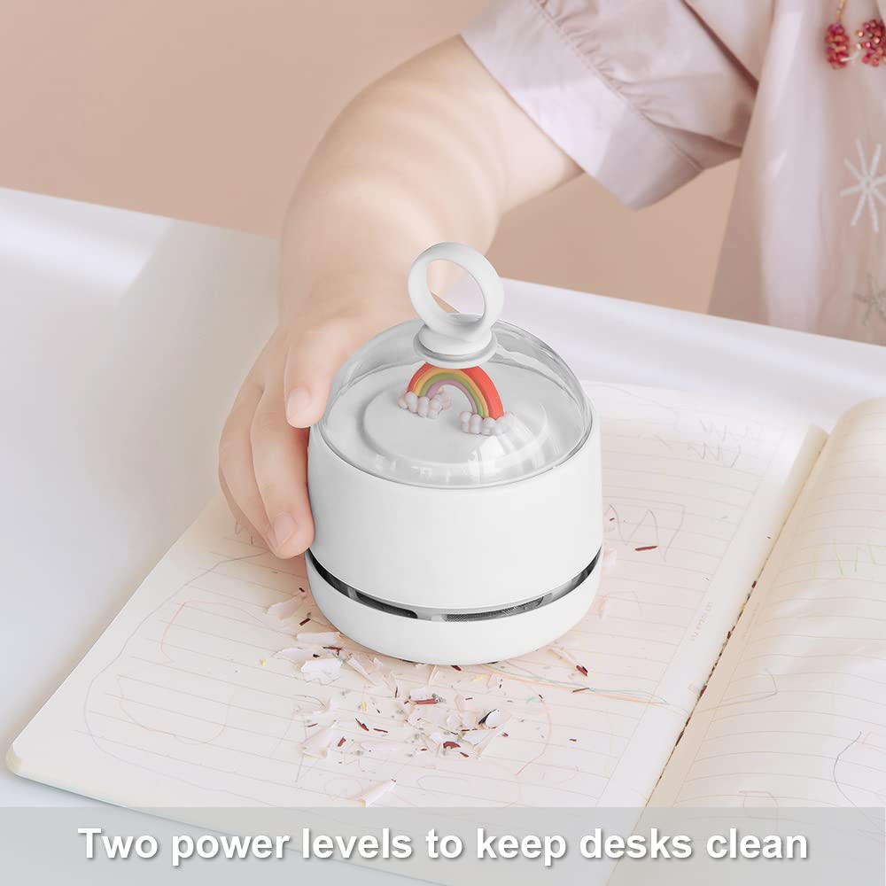 NEUMI X1 Desktop Vacuum Cleaner USB Charging with Vacuum Nozzle Cleaning Brush, Detachable Portable Mini Design for Cleaning Table Dust, Crumbs, Pianos, Computers, Cars, Kitchen Counters