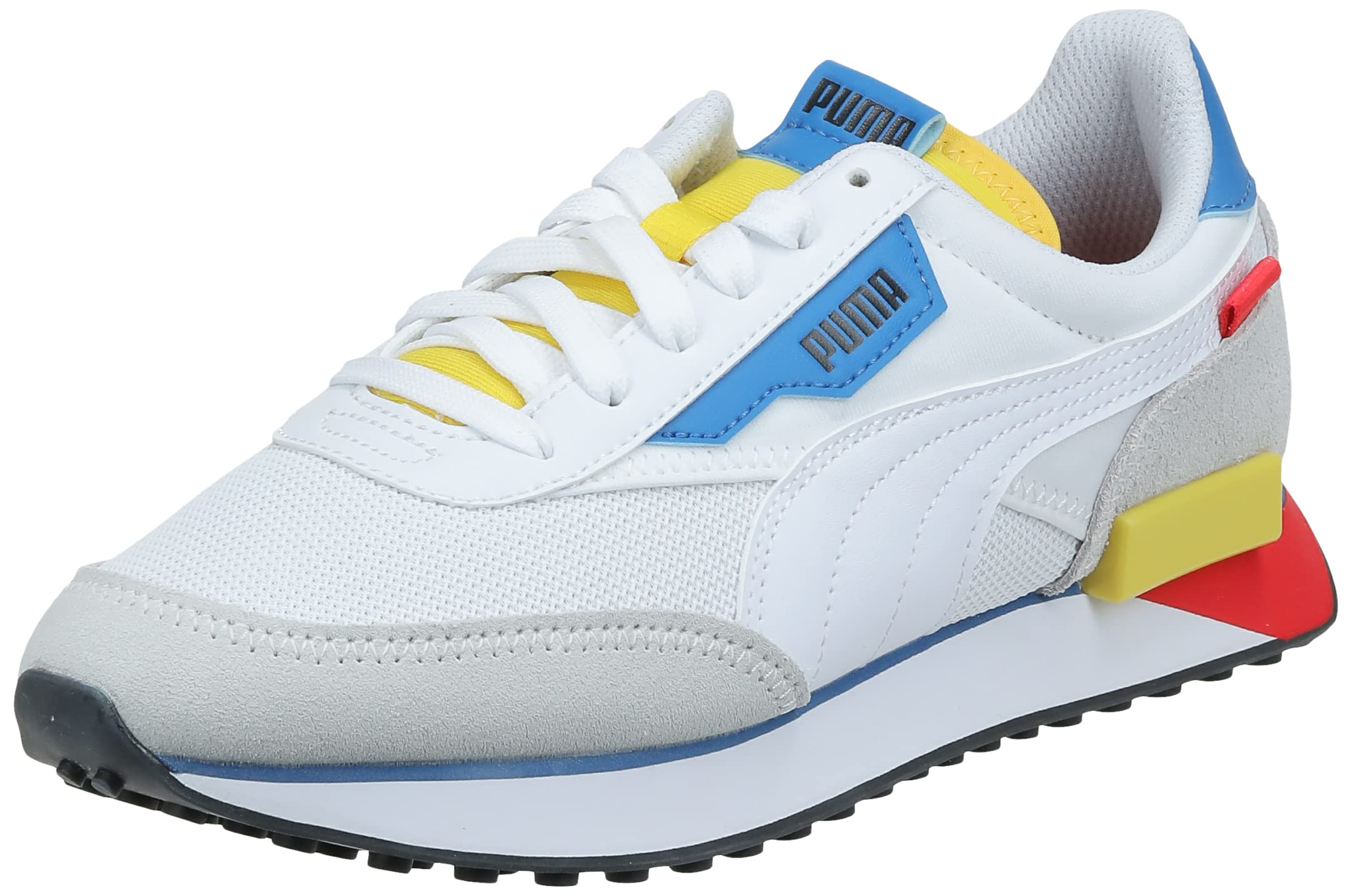 PUMA mens Future Rider Sneaker, Puma White-maize, 5 US