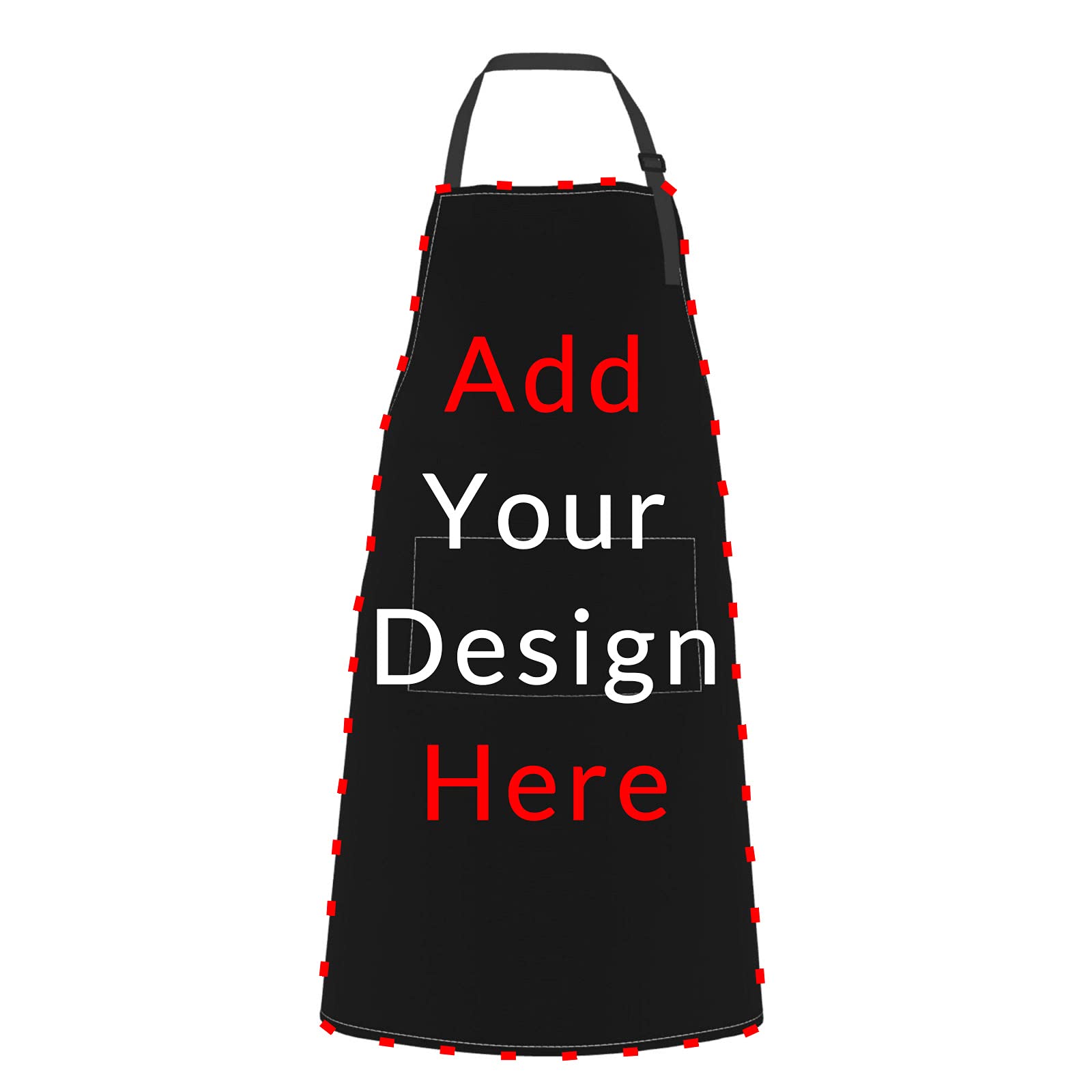 SHUANGFEI Personalized Aprons,Custom Waterproof Apron With Pockets for Men Women,Customized Adjustable Kitchen Chef Bib