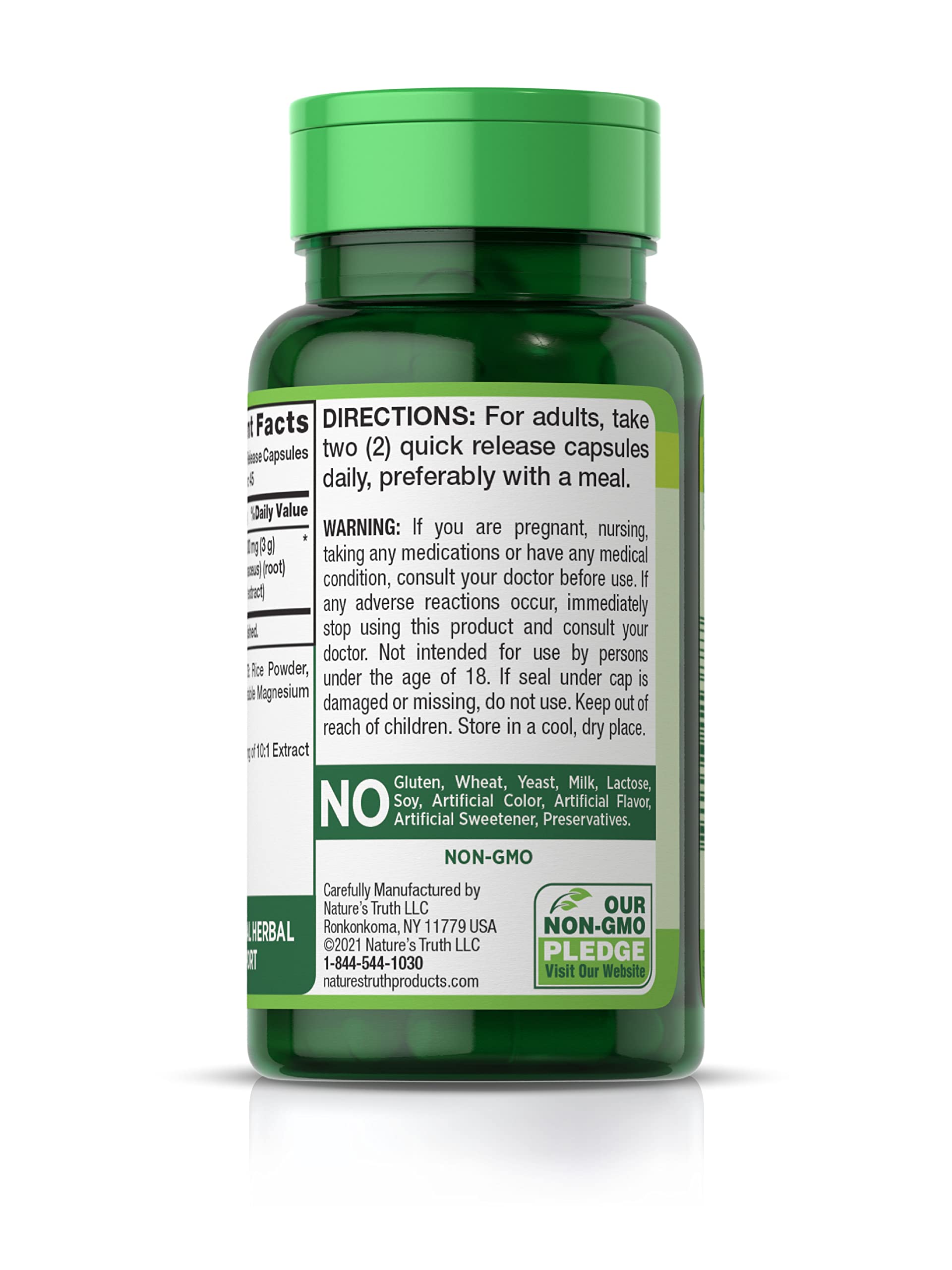 Nature's Truth Astragalus Root Extract 3000mg | 90 Capsules | Extra Strength | Non- GMO, Gluten Free Supplement