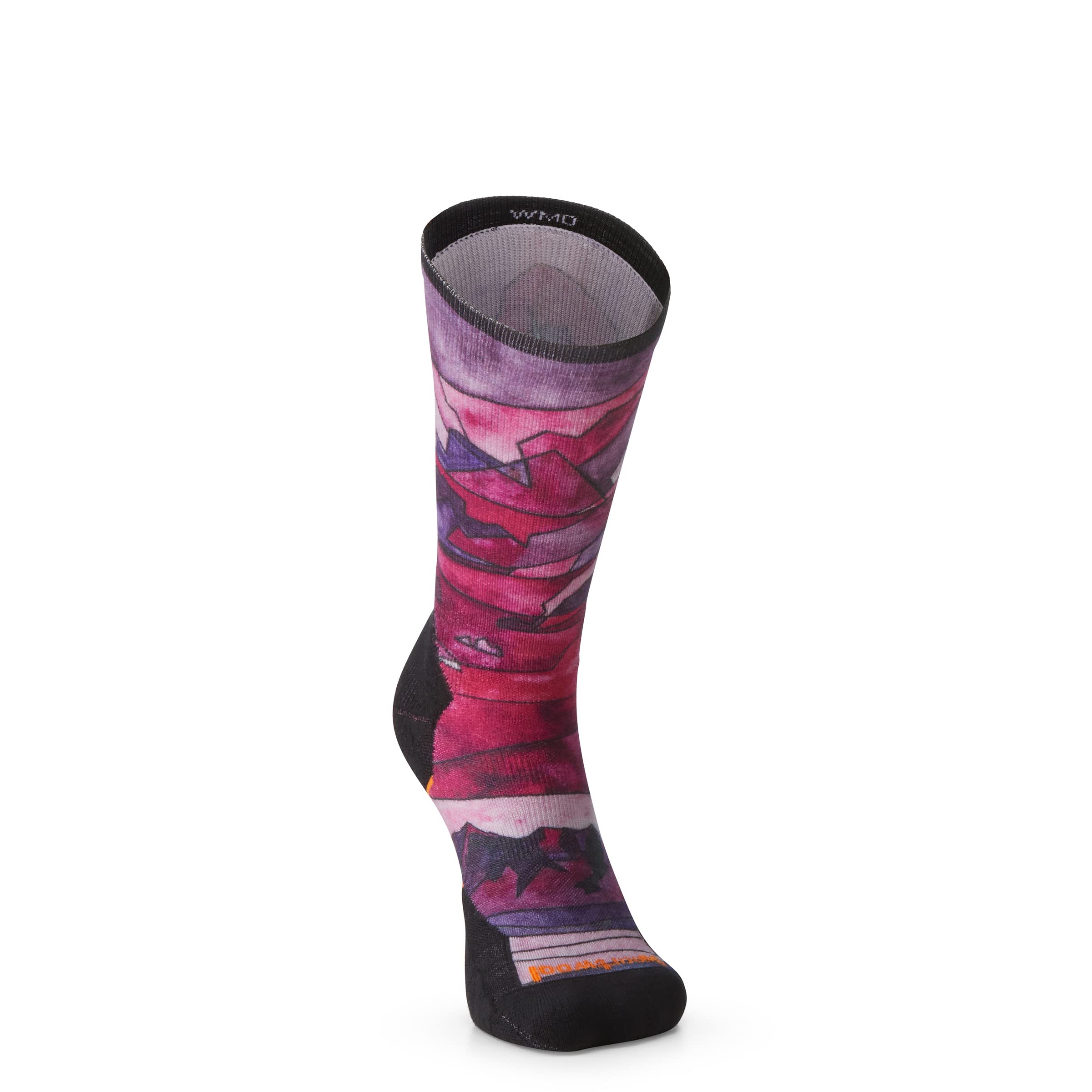 Smartwool Women’s Run Targeted Cushion Merino Wool Print Crew Socks – Athlete Edition, Meadow Mauve, Medium