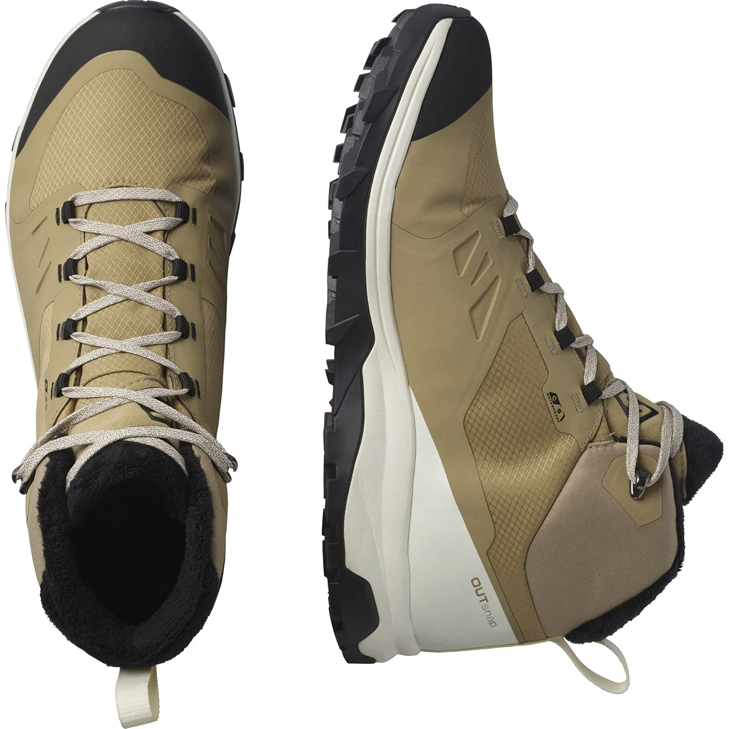 Salomon OUTSNAP CLIMASALOMON Waterproof Winter Boots for Men Snow, Kelp/Vanilla Ice/Black, 10.5