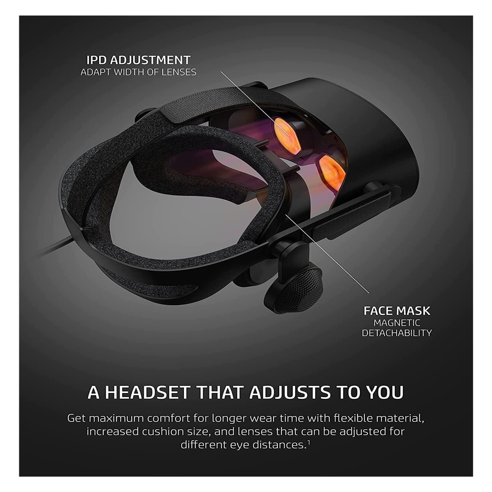 vr VR Headset Controller Adjustable Lenses Speakers Valve for Gaming Compatible SteamVR & Windows Mixed Reality (Color : Reverb G2)