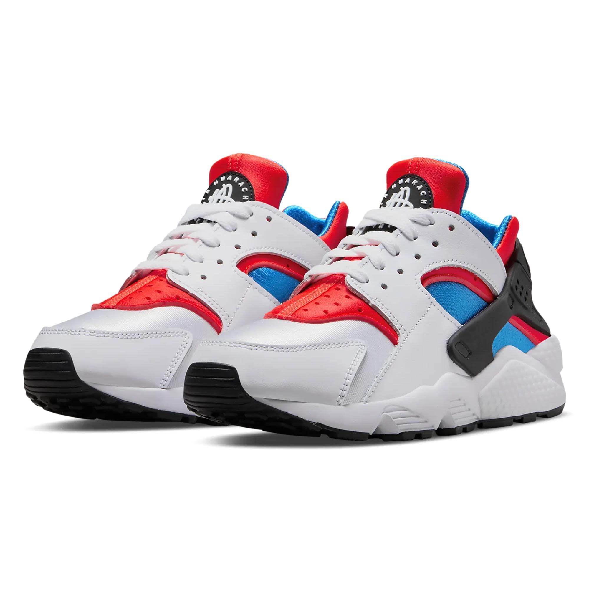 Nike Women's Air Huarache Running Shoes, White/Black/Bright Crimson, 8.5 US