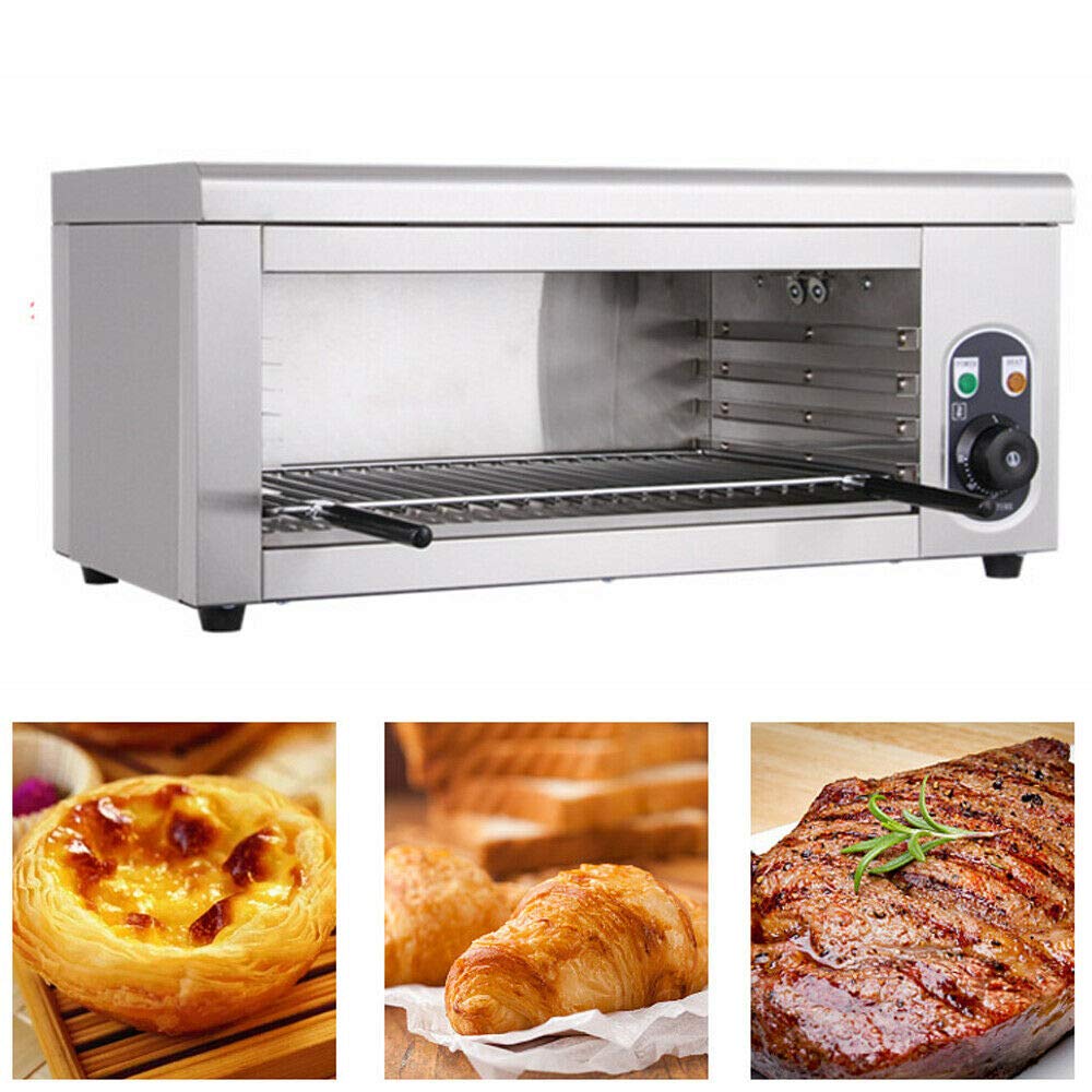 TFCFL Salamander Broiler Countertop Grill, 2000W Electric Cheese Melter Cheesemelter Broiler, Wall-mounted Cheese Broiler BBQ Counter for Restaurant Kitchen 50-300 ° C