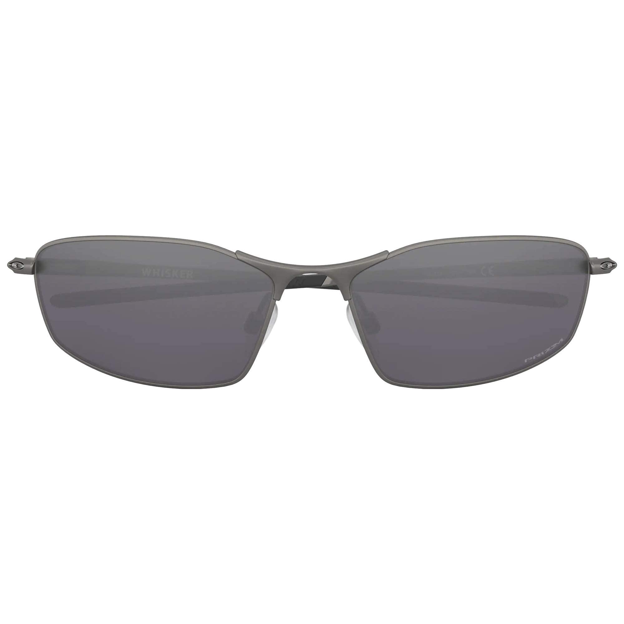 Oakley Men's OO4141 Whisker Oval Sunglasses, Matte Gunmetal/Prizm Ruby, 60 mm
