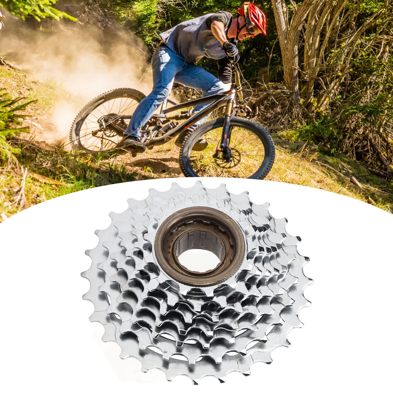 SPYMINNPOO 7 Speed Cassette,13β28T Mountain Bike Rear Hub Freewheel Cassette Sprockets Replacement Parts