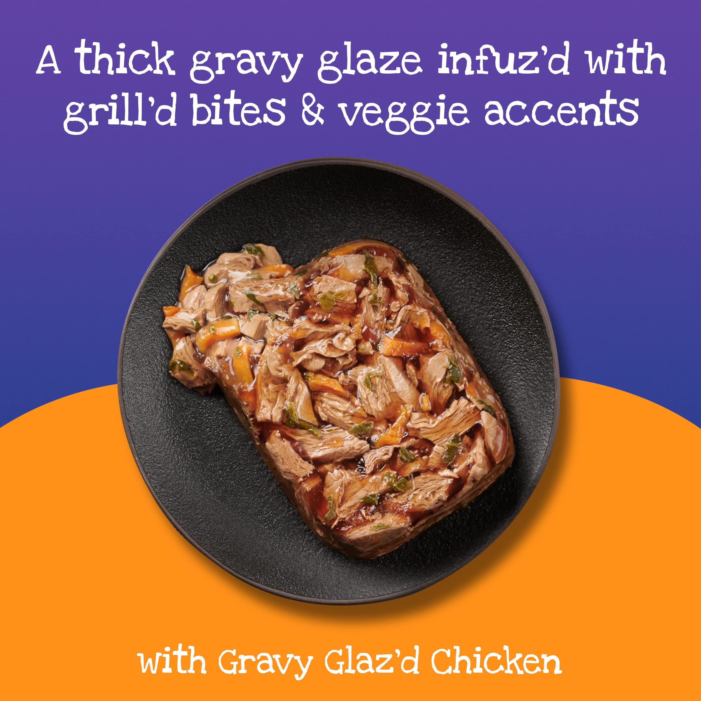 Purina Friskies Gravy Wet Cat Food, Glaz’d & Infuz’d with Gravy Glaz’d Chicken - (12) 3.5 oz. Trays