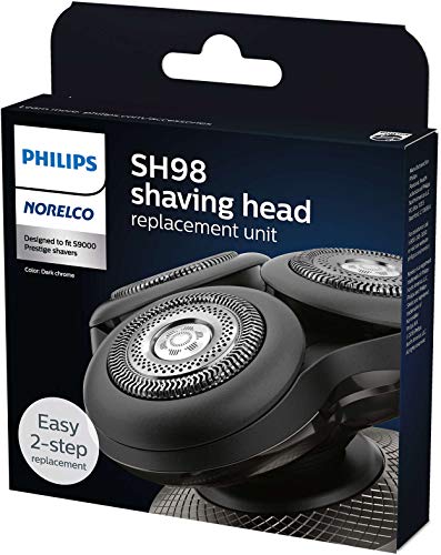 Norelco Series 9000 Sbaver, SP9860/86 Electric Shaver with SH98/72 Replacement Blade and SmartClick Precision Trimmer - Bundle