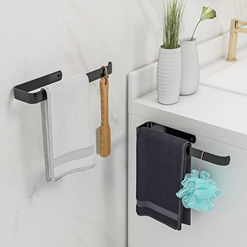 Paper Towel Holder Under Cabinet,Wall Mounted Paper Towel Roll Holder for Kitchen Paper Towel,Toilet Paper Holder for Small Spaces,Black