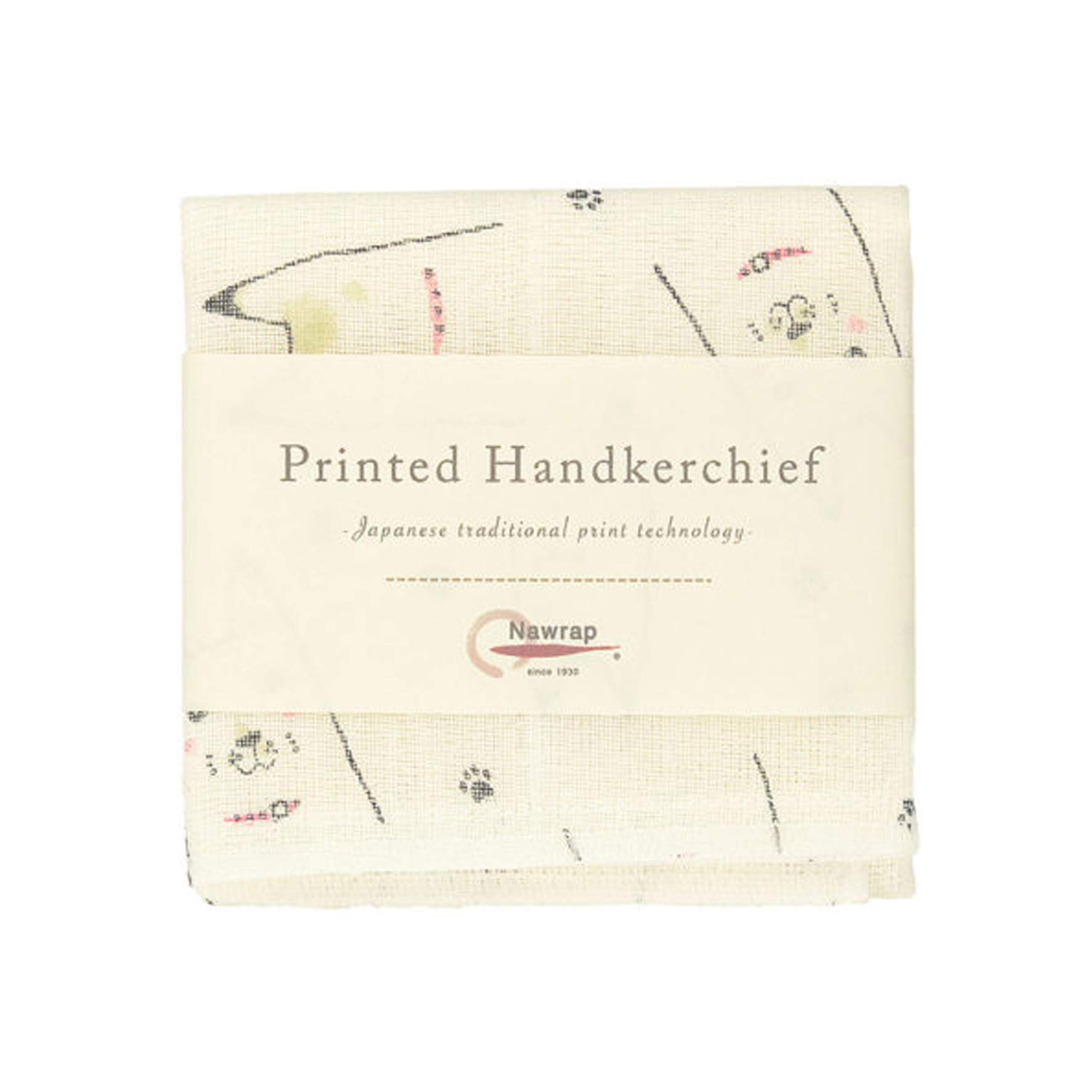 Nawrap Printed Handkerchief Set of 3, Animal, Poppy & Clover