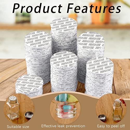 Tondiamo 150 Pcs Pressure Sensitive Seals Foam Lid Liner Bottle Seals Waterproof Safety Tamper Resistant Sealing Gasket Activated Seals for Glass Jar Plastic Lid Canning Vials(1.38 Inch/ 35 mm)