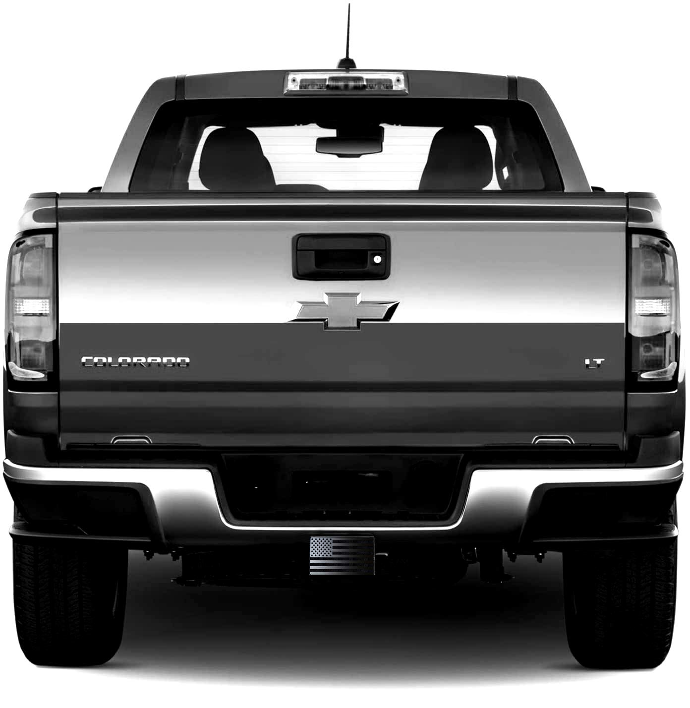 MULL USA Black Metal Flag Trailer Hitch Cover for 2" Receivers (with Locking Pin)