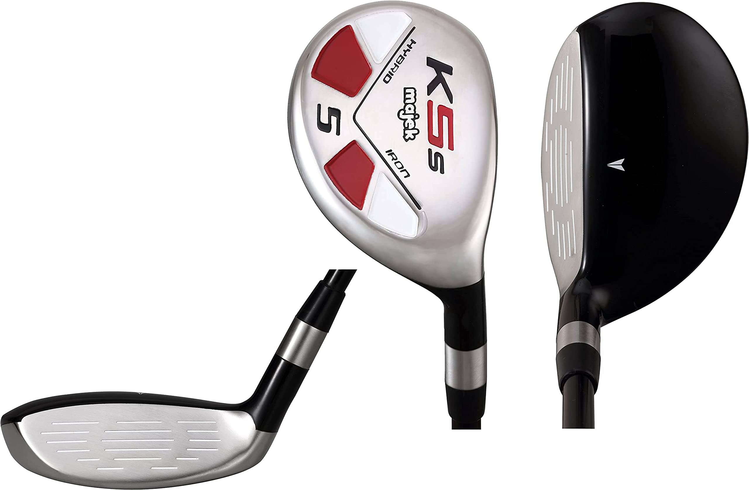 Majek Men's Golf All Hybrid Complete Full Set, which includes: #5, 6, 7, 8, 9, PW +SW Senior Flex Right Handed New Utility A Flex Club