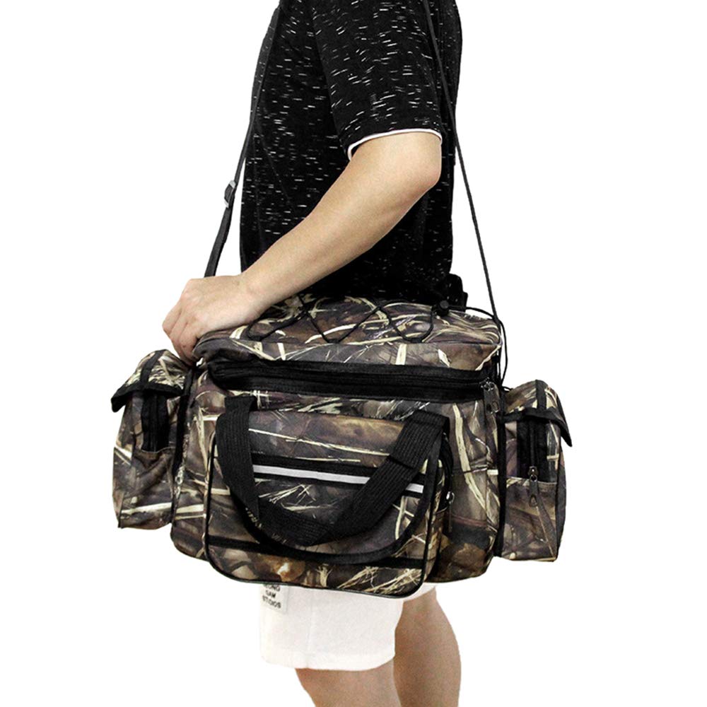 Taruor Large Capacity Fishing Tackle Bag, Waterproof Fishing Tackle Storage Bag Case