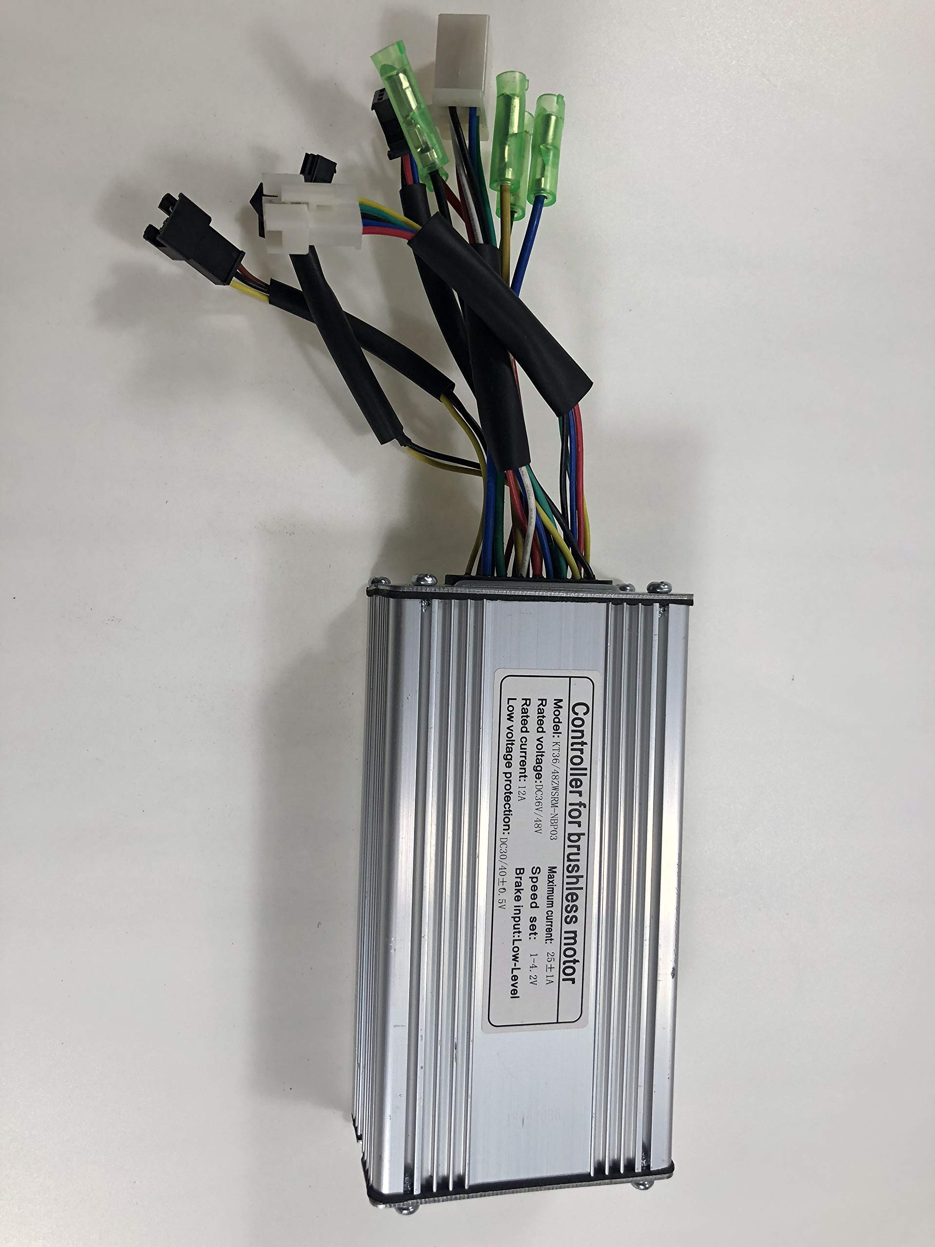 NBPOWER 36V/48V 750W 25A Brushless DC Motor Controller Ebike Controller +KT-LCD8H Color Display One Set,Used for 750W-1000W Ebike Kit.