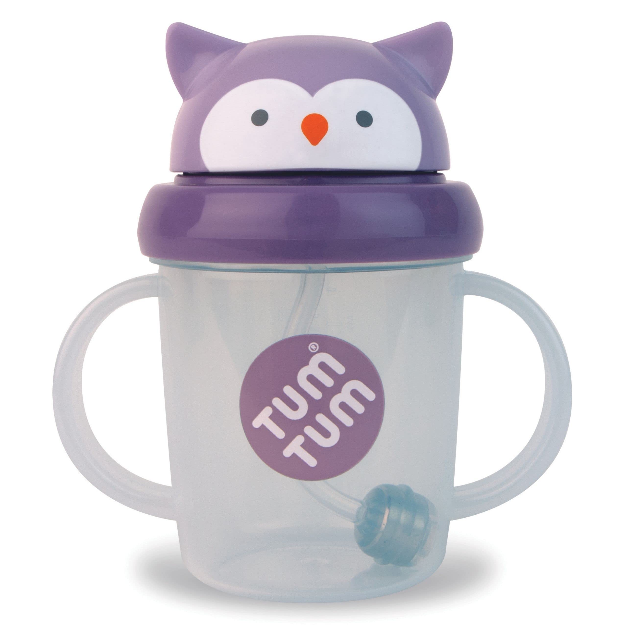 TUM TUM Tippy Up Free Flow Sippy Cup (No Valve), Sippy Cup for Toddlers, 200ml, BPA Free (Olivia Owl)