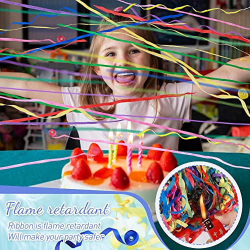 No Mess Streamers,12Pack Colorful No Mess Confetti Poppers,Party Poppers for Birthday,Wedding,Party,Celebrations,School Opening,Graduation,Retirement Party (blue 12pack)