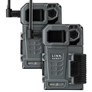SPYPOINT Link-Micro-LTE Twin Pack of Cellular Trail Cameras 10MP Low-Glow with Bundle Options (Link-Micro-LTE-Twin-V, Premium Bundle)