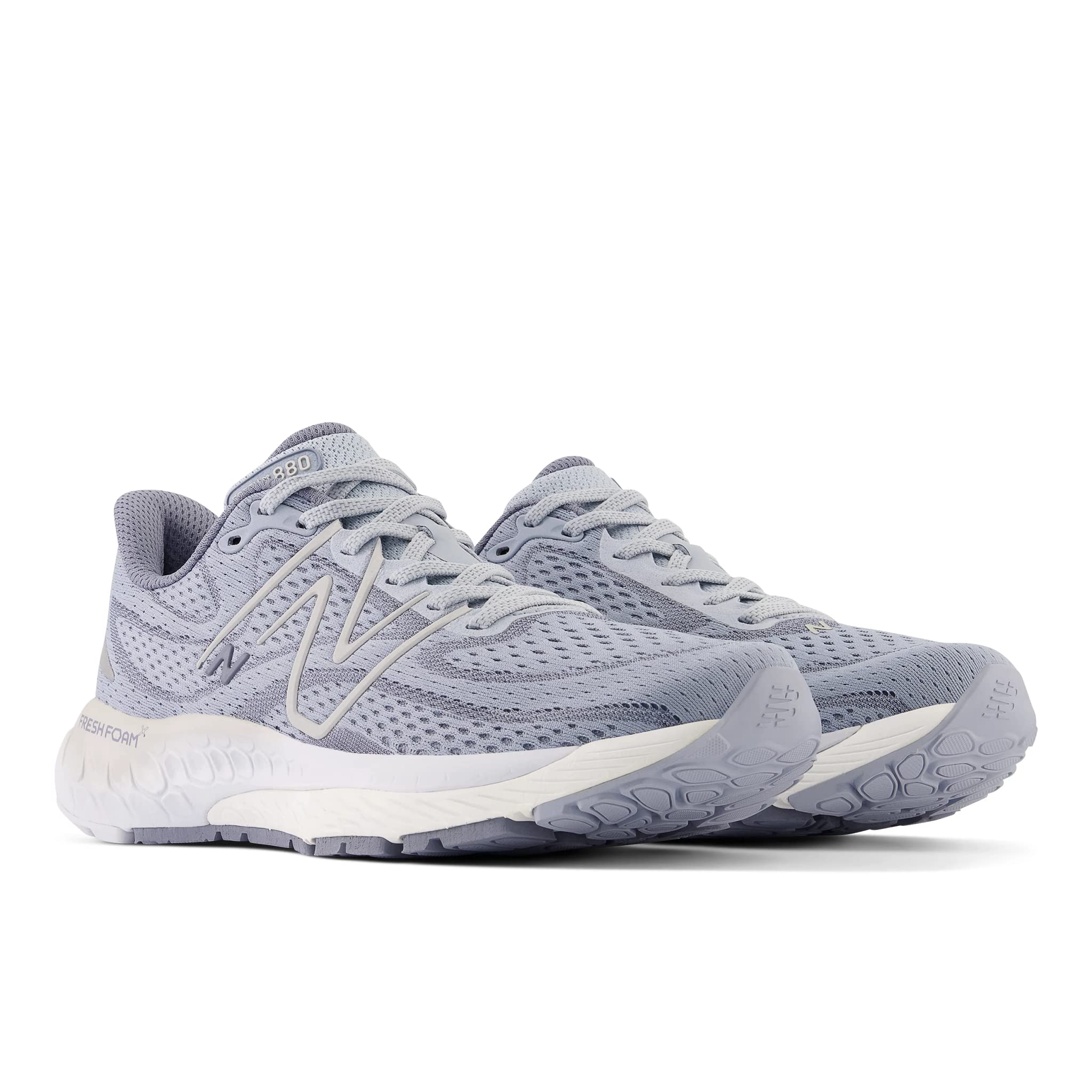 New Balance Women's W880G13 Running Shoe, Light Arctic Grey/Arctic Grey/Light Silver Metallic, 8