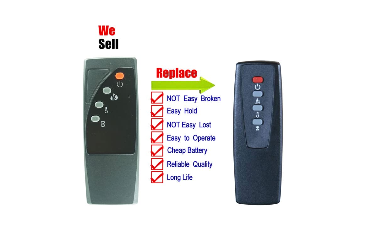 Remote Control for Twin Star Duraflame DFI-5017-01 DFI-5017-02 DFI-5017-03 SL-5010-CIN SL-5010-CRM SL-5010-GRY SL-5010-PIS 3D Electric Fireplace Heater