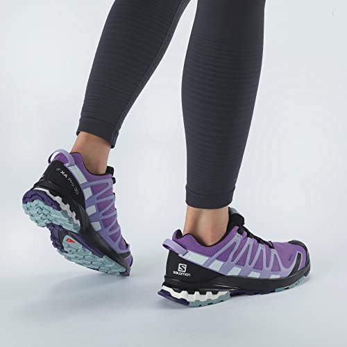 Salomon XA PRO 3D v8 Gore-TEX Trail Running Shoes for Women, Royal Lilac/Lavender/Slate, 10