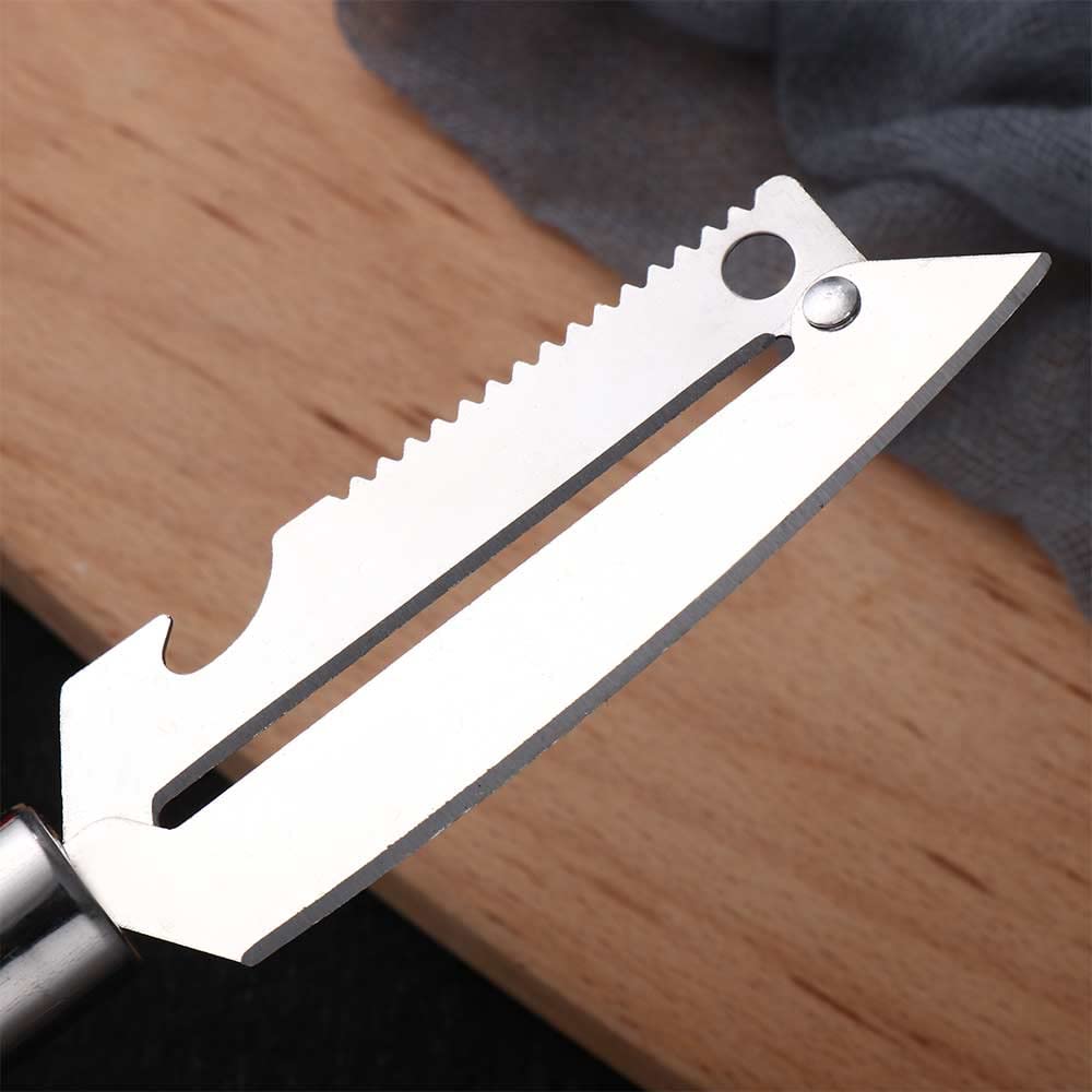 Multi-Functional Scrape Fish Scales Planer Vegetable Peeling Knife Potato Carrots Peeler Fruit Cutter Home Kitchen Bar Tool(A)