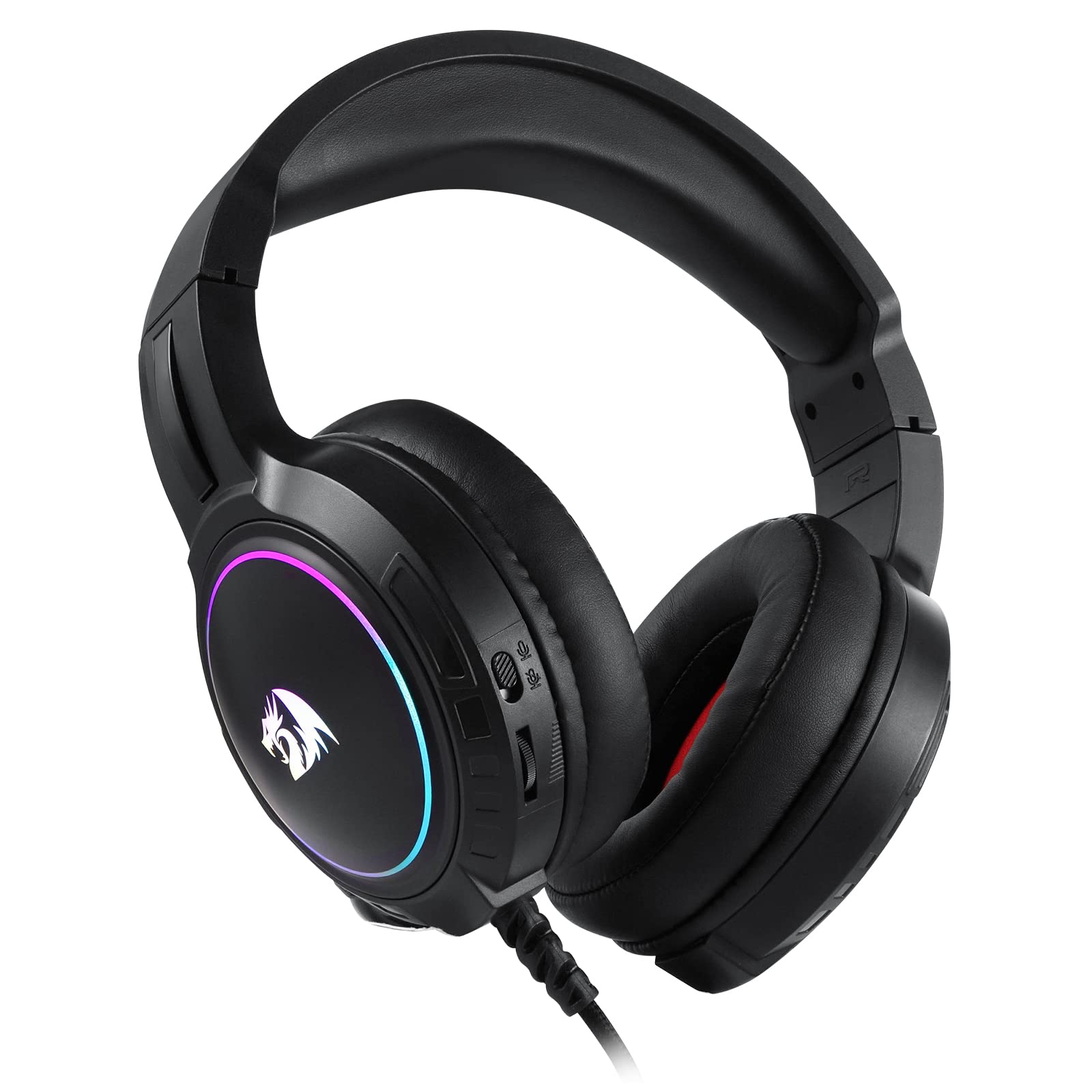 Redragon H270 RGB Gaming Headset with Microphone, Wired, Compatible with PS4, PS5, PC and Laptops (Black)