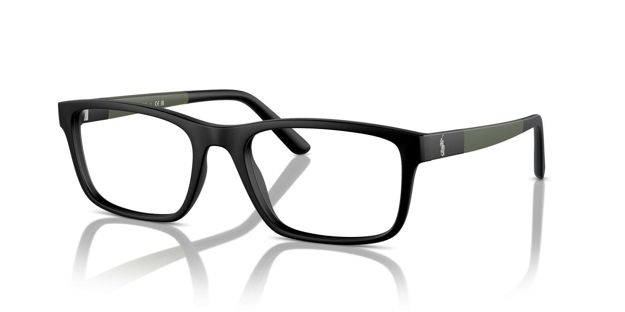 Polo Ralph Lauren Men's PH2212 Rectangular Prescription Eyewear Frames, Shiny Dark Havana/Demo Lens, 53 mm