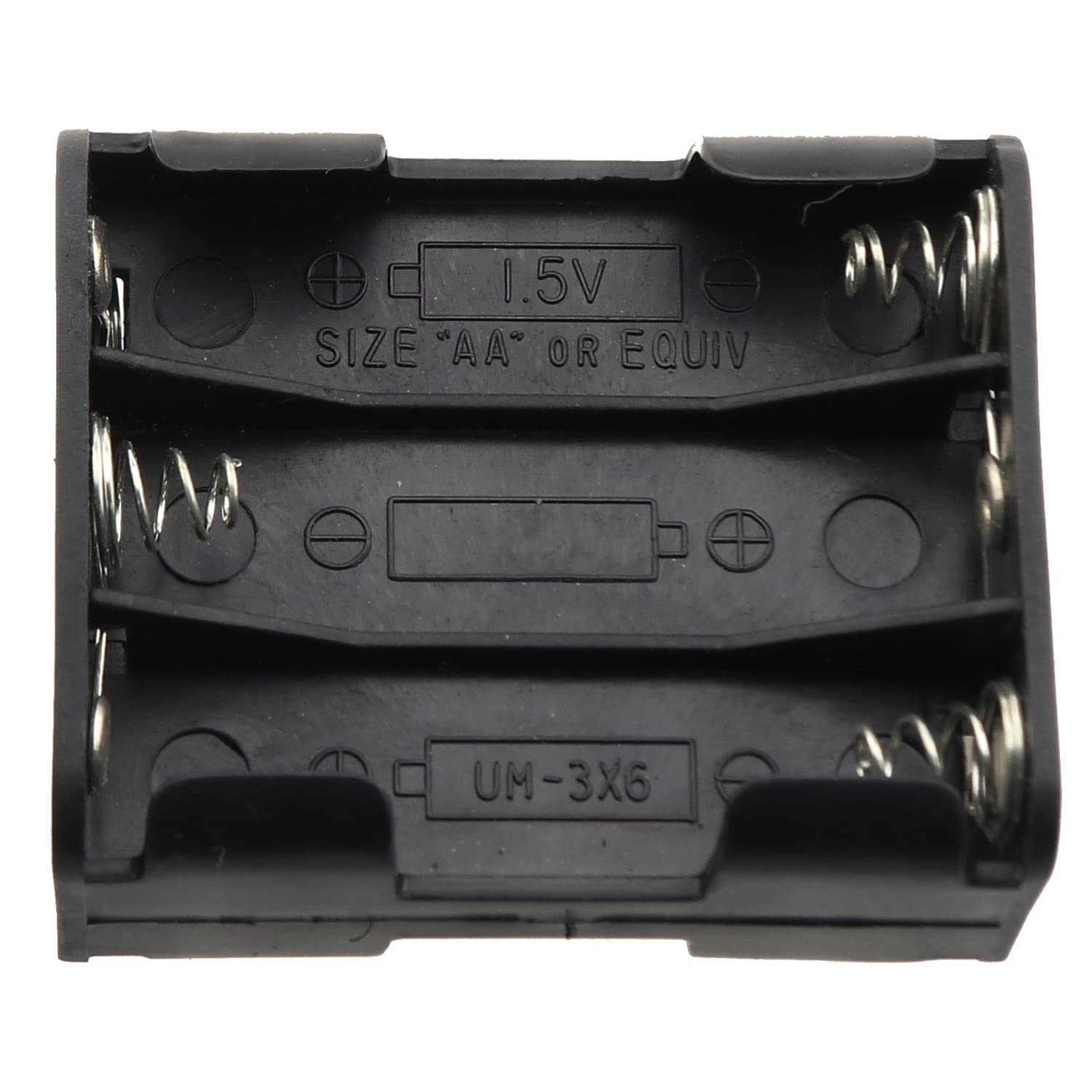 ZZHXSM Battery Holder 2Set 6x1.5V AA Thicken Battery Box with T Type Wired Battery Clip Standard Snap Connector, Battery Case