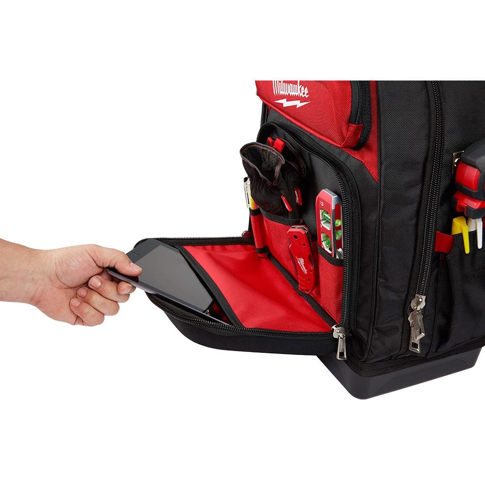 Milwaukee Ultimate Jobsite Backpack,Constructed of 1680D Ballistic Materials,with 48 Total Pockets, 5X More Durable and 2X More Padding, unsurpassed Comfort and Jobsite Performance!